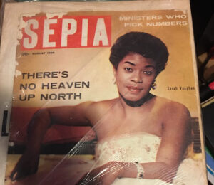 August 1956 Sepia Magazine Cover Sarah Vaughan | ROUTES