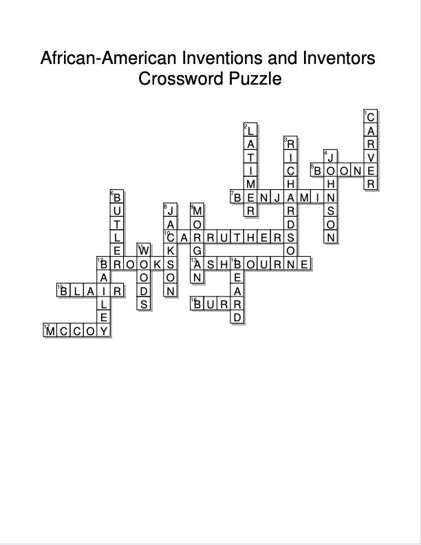 Celebrated African-American Athletes Crossword Puzzle